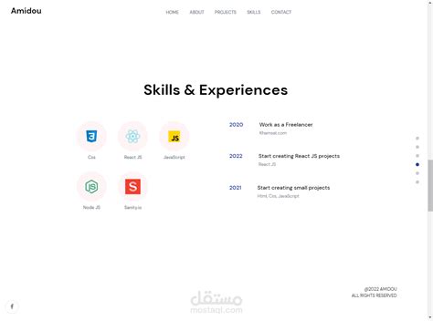 Full Responsive Reactjs Personal Portfolio مستقل