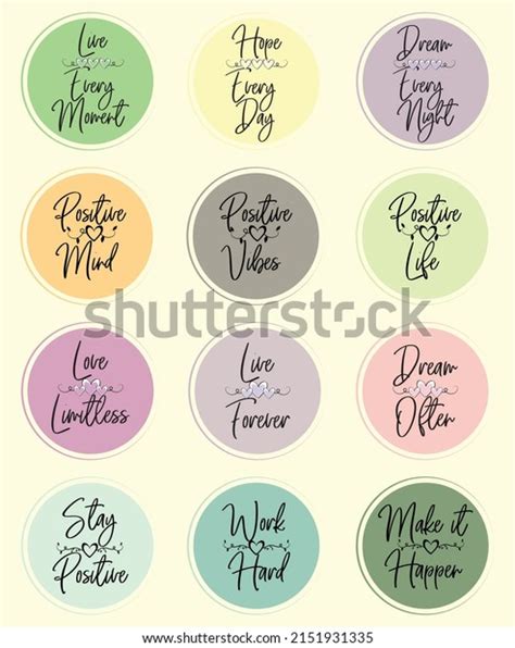 Affirmation Cards Circle Vector Motivational Inspirational เวกเตอร์