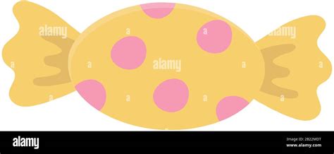 Sweet Wrapped Candy Icon Design White Background Vector Illustration