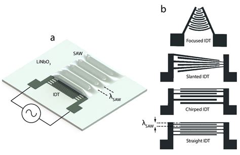 8 A A Typical Saw Device Consists Of A Series Of Interdigitated