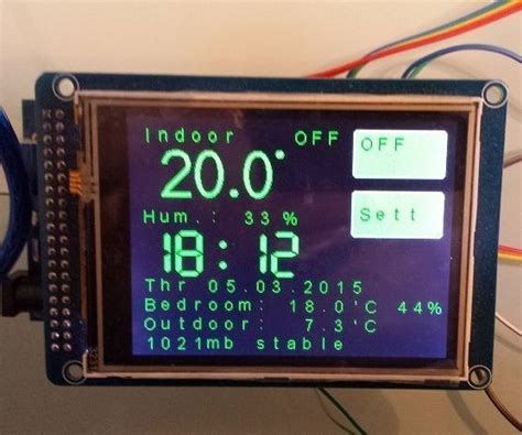 Esp8266 Wifi Touch Screen Thermostat Arduino Thermostat Wifi Gadgets