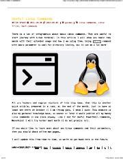 Mastering Essential Linux Commands Tips And Tricks Course Hero