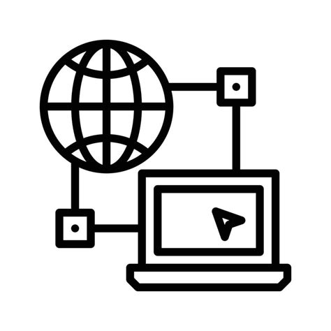 Internet Vector Outline Icon Simple Stock Illustration Stock 23404495