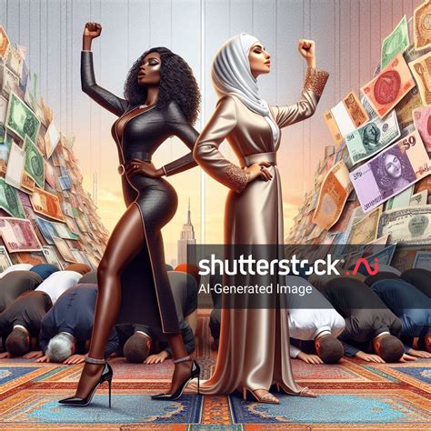 Beautiful Black Woman Heels Victory Pose Ai Generated Image 2469433487