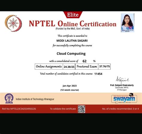 Lalitha Sagari Modi On Linkedin Nptel Cloudcomputing