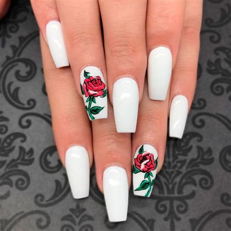 30 Trendy White Acrylic Nails Designs White Acrylic Nails Coffin