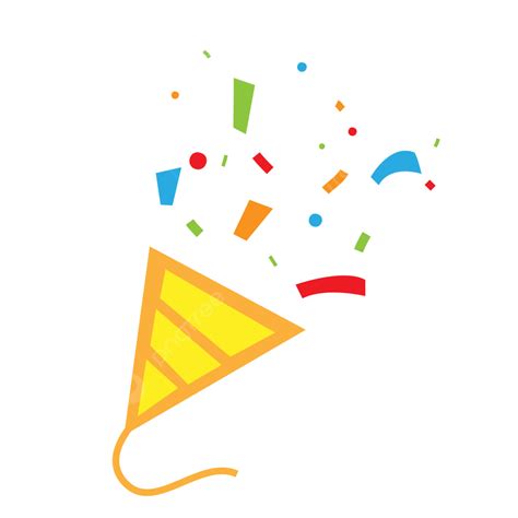 리본 축하 생일 크래커와 모자 색종이 파티 생일 일러스트 종이 일러스트 축하 일러스트 폭죽 일러스트 폭죽 색종이 조각 생신 Png 일러스트 및 벡터 에 대한 무료