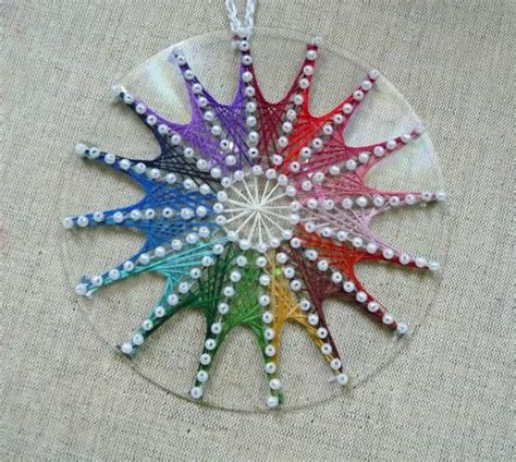 String Art Glass Ornament With Beads
