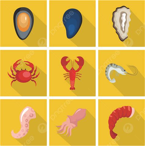 해산물 손으로 그린 그림 해물 손으로 그린 색깔 Png 일러스트 및 벡터 에 대한 무료 다운로드 Pngtree