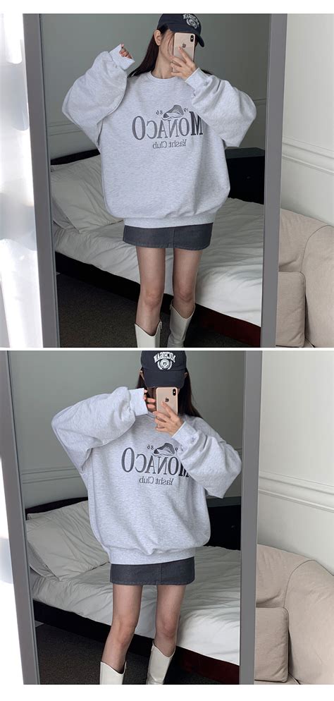 [남녀공용 박시핏 오버핏 통통 남자맨투맨 커플룩 55 66 가을신상 겨울신상] 모나코 시티 쭈리 맨투맨 Mtm[무료배송]