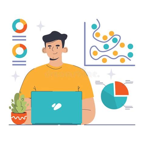 Overfitting In Data Analysis Concept Flat Vector Illustration Stock