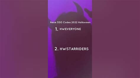 sso gutschein codes 2022 halloween youtube
