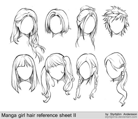 How To Draw Female Anime Hairstyles How To Draw Hair Girl Hair