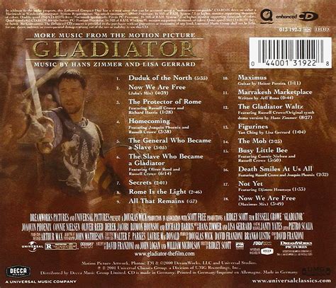 Компакт диск Gladiator — Hans Zimmer And Lisa Gerrard купить в интернет