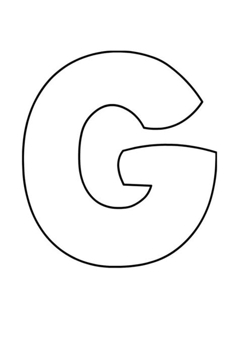 Bubble Letter G Coloring Page