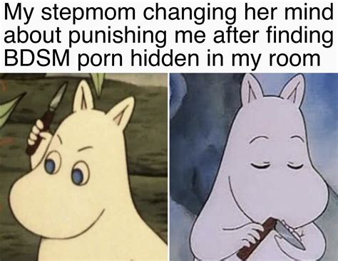 Damn I Was Hoping She Would… R Dankmemes Moomin Holding Knife Know Your Meme
