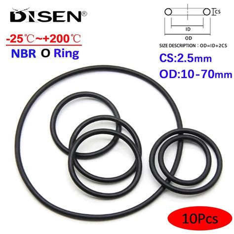 10pcs Cs 25mm Rubber O Ring Sealing Gasket Washers For Automobiles