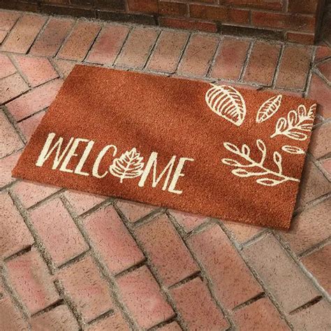 Fall Leaves Welcome Mat Welcome Mats Fall Outdoor Decor Welcome