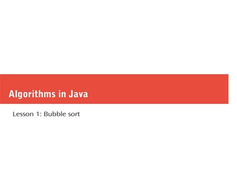Algorithms In Java Bubble Sort Full Code Shown Odp