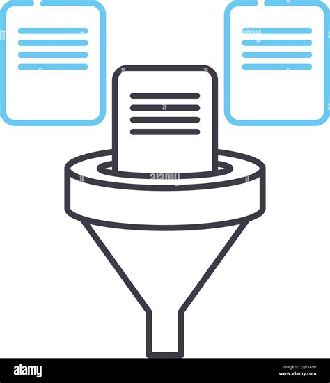 Data Filter Line Icon Outline Symbol Vector Illustration Concept Sign Stock Vector Image