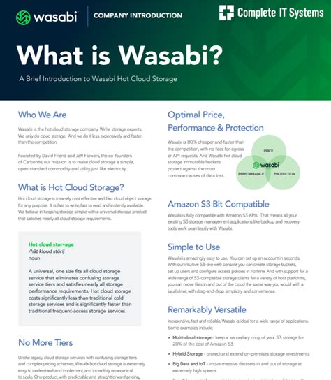 Spice Up Your Cloud Storage With Wasabi Complete It Systems