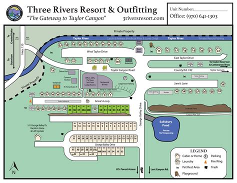 Map Three Rivers Resort