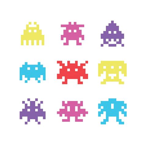 Pixel Art Of The Space Invaders 35995442 Vector Art At Vecteezy
