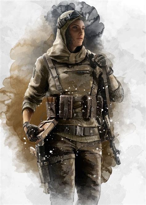 Rainbow Six Siege Watercolour Operators Nomad Displate Artwork By