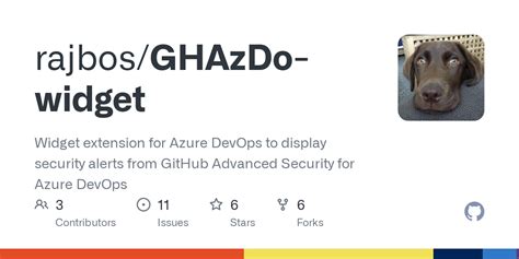GitHub Rajbos GHAzDo Widget Widget Extension For Azure DevOps To Display Security Alerts From