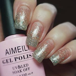 Aimeili Soak Off Uv Led Gel Nail Polish Silver Glitter Explosion 023