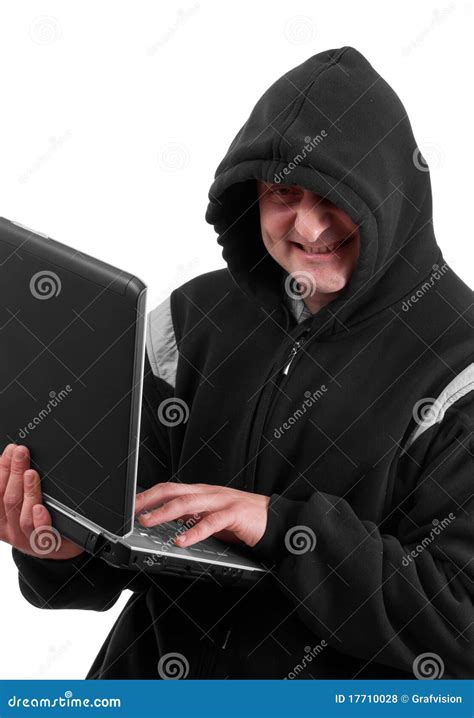 Het Glimlachen Van De Hakker Stock Foto Image Of Hakker Gangster