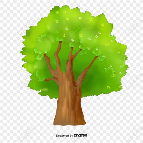 무성한 나무 일러스트 줄기 공원 일러 디자인 Png 일러스트 무료 다운로드 Lovepik