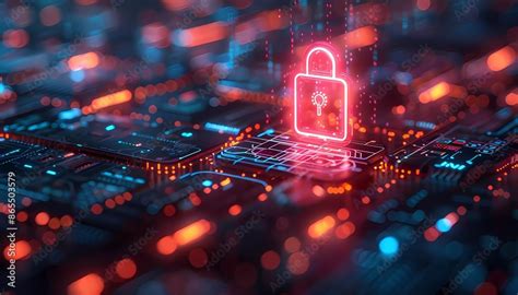 Patient Data Security Digital Hospital Environment With Icons Of Data