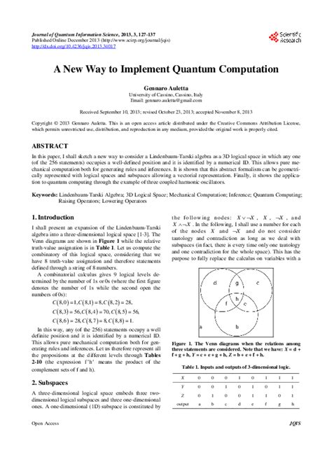 Pdf A New Way To Implement Quantum Computation