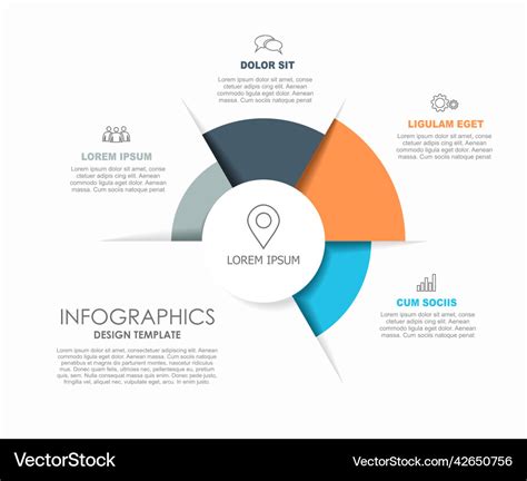Infographic Design Template With Place For Your Vector Image