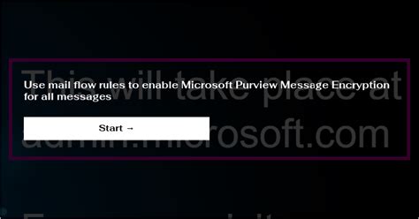 Use Mail Flow Rules To Enable Microsoft Purview Message Encryption For All Messages