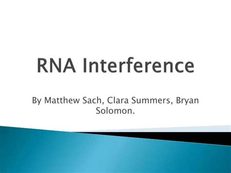 PPT RNA Interference PowerPoint Presentation Free Download ID 4808299