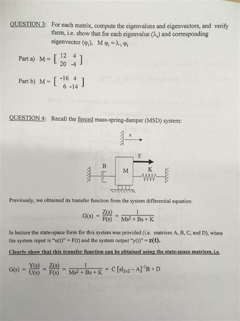 solved question 3 for each matrix compute the eigenvalues