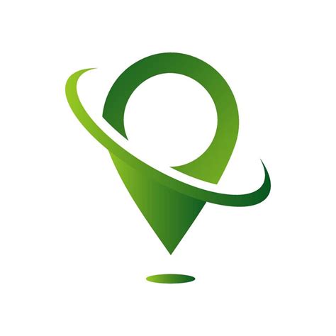 GPS Icon Vector Logo Design Map Pointer Icon Pin Location Symbol