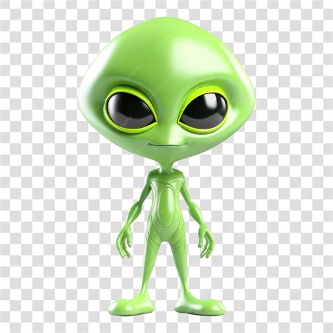 Premium Psd Green Alien Character Illustration