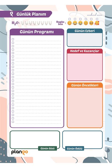 Plango Siyah Gri Günlük Planlayıcı Defter Daily Planner Ders Çalışma Planlayıcı Defteri