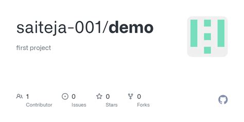 Github Saiteja 001demo First Project