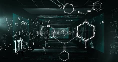 Animation Of Element Diagrams And Mathematical Equations Over Large
