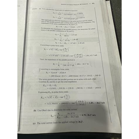 Solved Analysis Of Series PARALLEL RC Circuits Solution Chegg Com