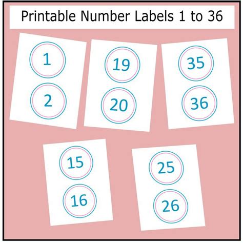 Printable Circle Number Labels For Your Various Projects And Activities
