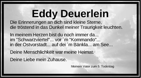 Traueranzeigen Von Eddy Deuerlein Trauer Nn De