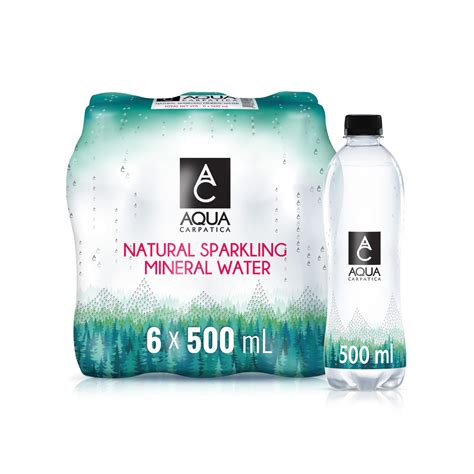 Aqua Carpatica 500ml X 6 Pure Natural Sparkling Mineral Water For