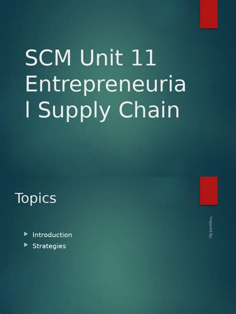 Scm Unit 11 Pdf Supply Chain Management Supply Chain