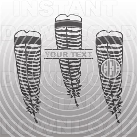 Turkey Tail Feather Svg Fileturkey Hunting Svgturkey Hunter Svg