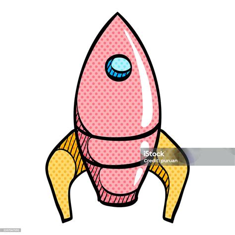 로켓 하프 톤 아이콘 손으로 그린 컬러 벡터 일러스트 레이 션 과학에 대한 스톡 벡터 아트 및 기타 이미지 과학 낙서 드로잉 데칼 Istock